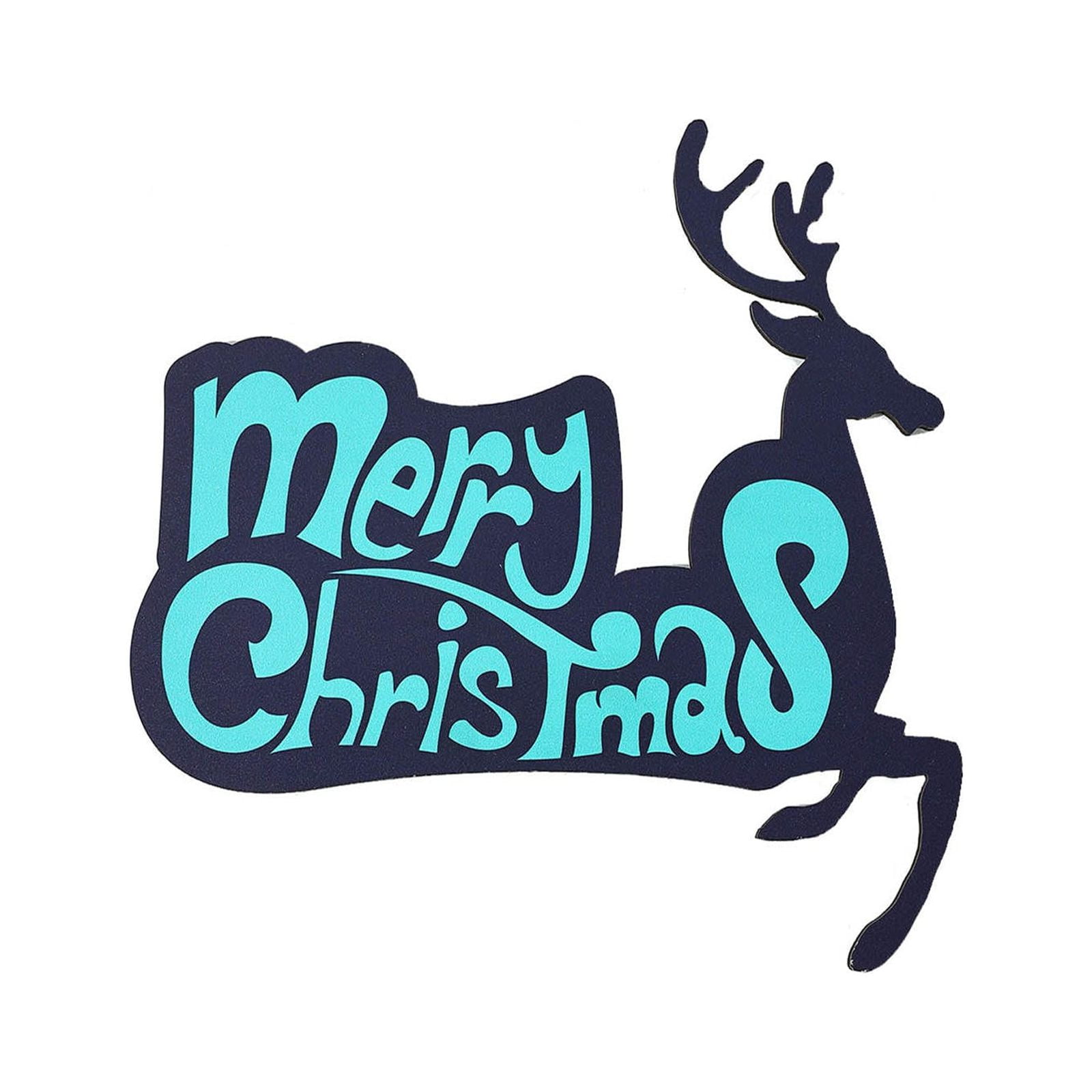 Christmas 2Pcs Christmas Door Corner Sign Wood Frame Corner Decoration ...