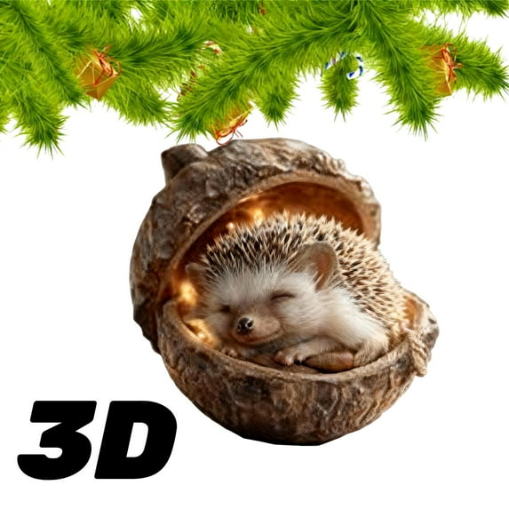 Christmas 3D Decorations Forest Animal Acorn Ornaments, Cozy Woodland ...