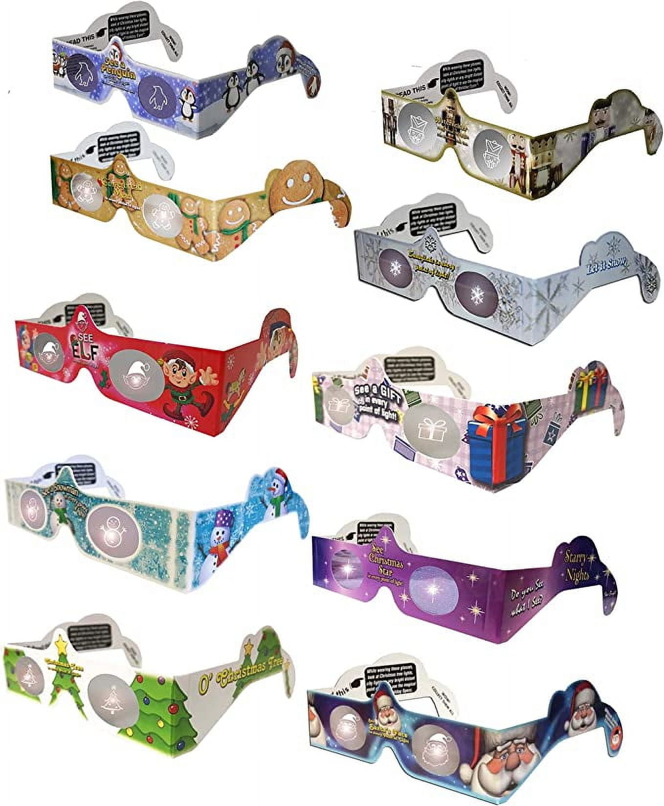 Christmas 3D Glasses - from Holiday Eyes(R) - New for 2024 - 10 Pairs ...