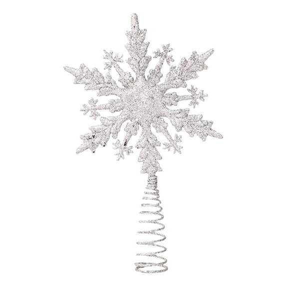 Christmas 3D Glitter Star Treetop Decor, Ongmies Glitter Snowflake ...