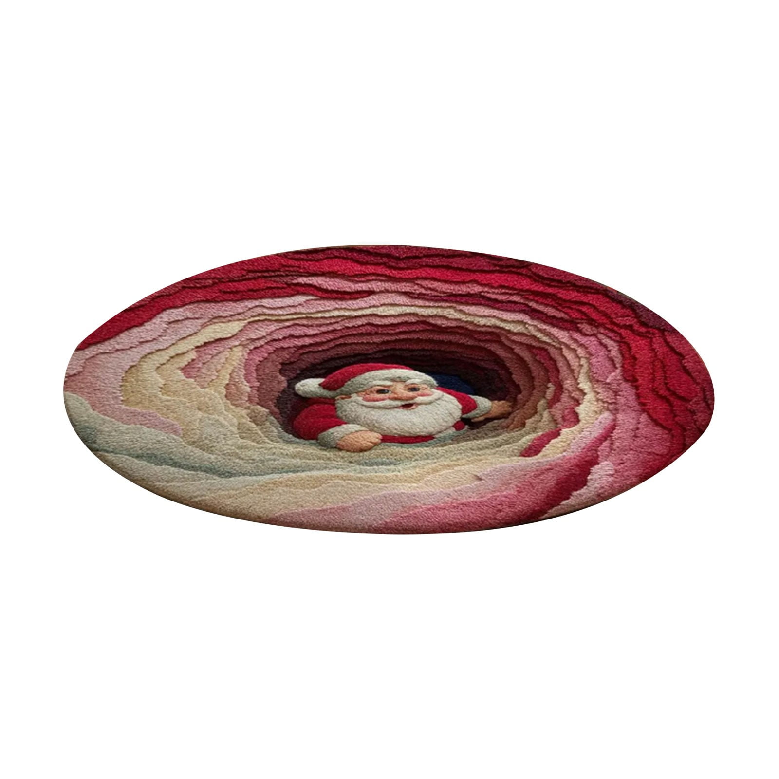 Christmas 3D Rug,Personalized Christmas Optical Illusion Rugs,Round ...