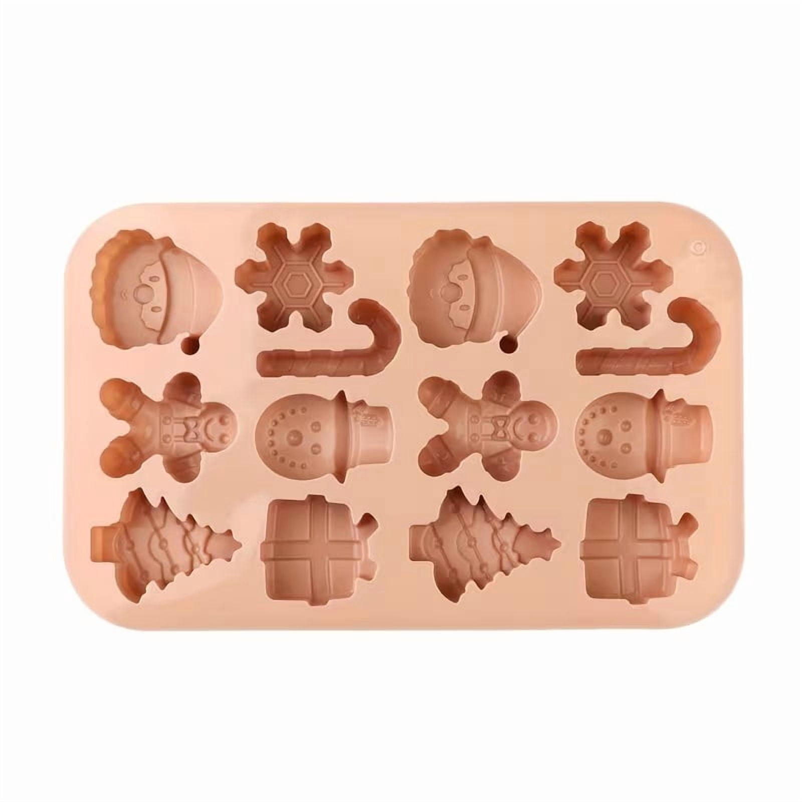 Christmas 3D shaped silicone baking mold, non-stick and easy to release ...