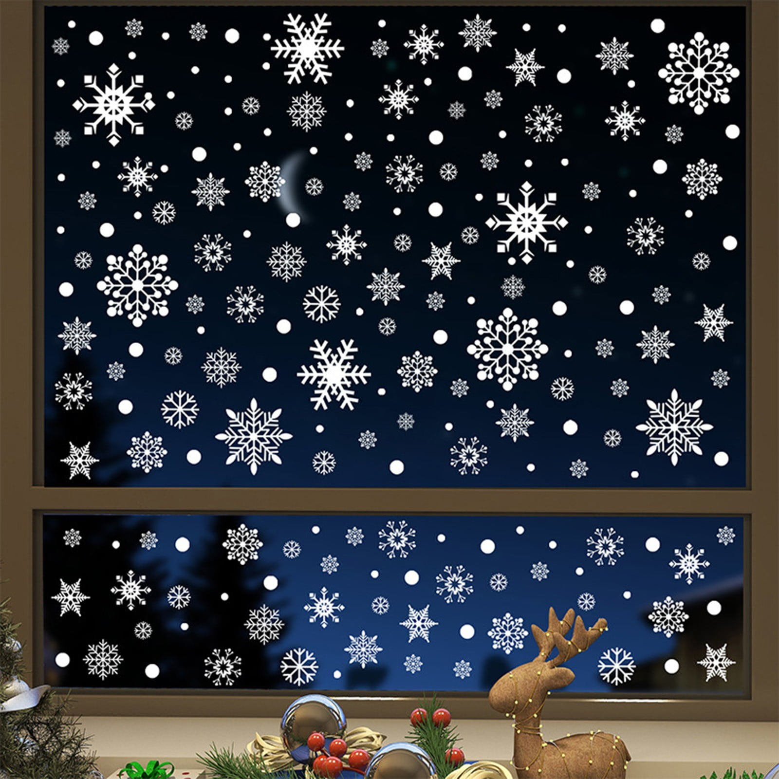 Christmas 480pcs Christmas Window Clings Glass Windows 8sheets ...