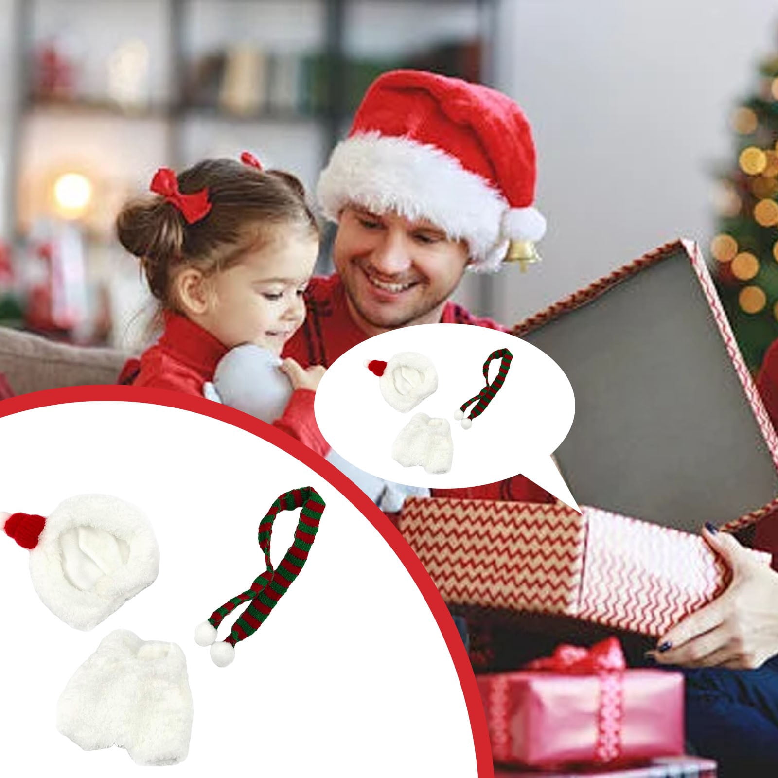 Christmas 6.7 Inch Doll Clothes Dolls Winter Snow Doll Cute Costume ...
