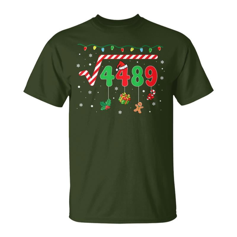 Christmas 6 7 Math Teacher 67 Meme Square Root 4489 TShirt - Walmart.com