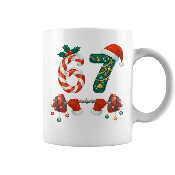 Christmas 6 7 Meme Gym Workout Fitness TriBlend Coffee Mugs - Walmart.com