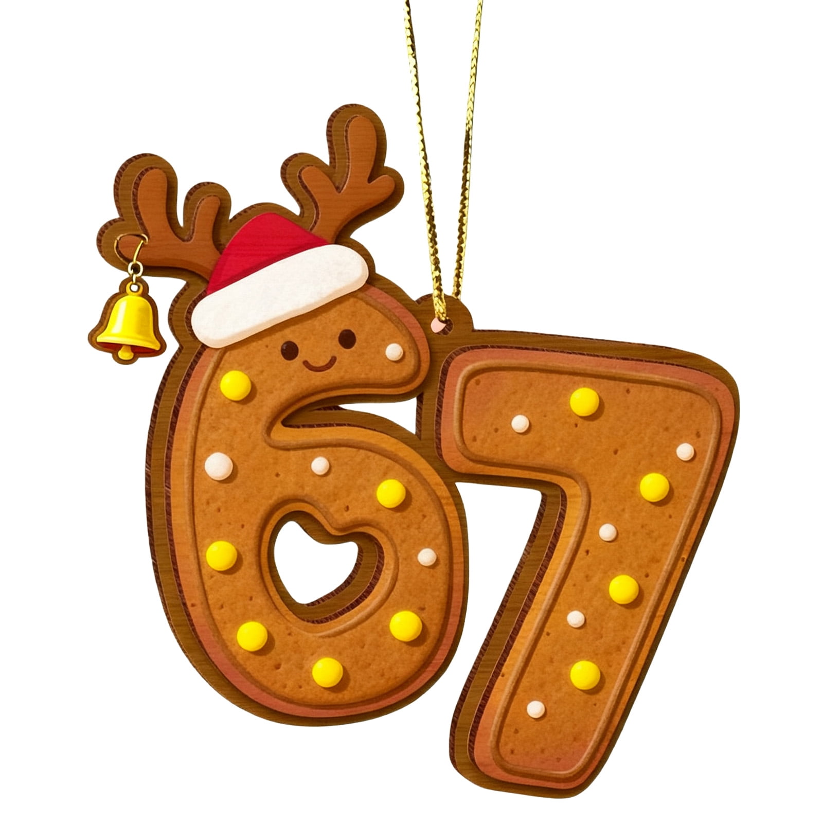 Christmas 67 Ornament Magic: 2D Acrylic Six Seven Funny Decor, Lovely ...