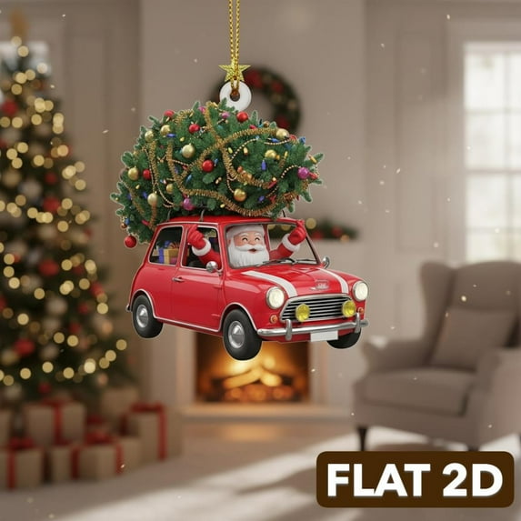 Christmas 67 Santa Car Ornament 2025 Six Seven Holiday Decor Festive ...