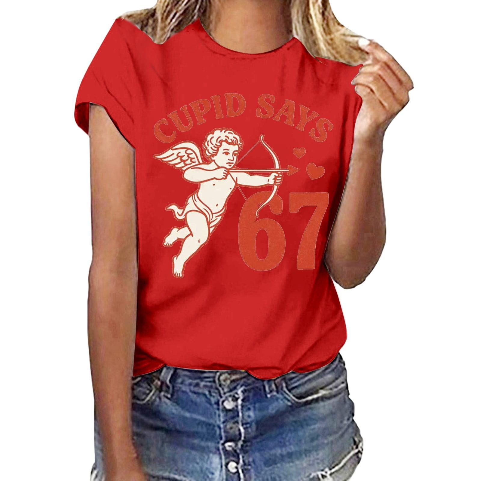 Christmas 67 Six Seven Graphic Letter Print Casual Short Sleeve T-Shirt ...