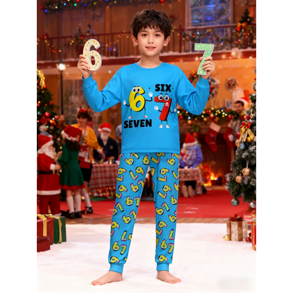 Christmas 67 Shirts and Pants Outfit Set for Kids Six Seven 6 7 meme ...