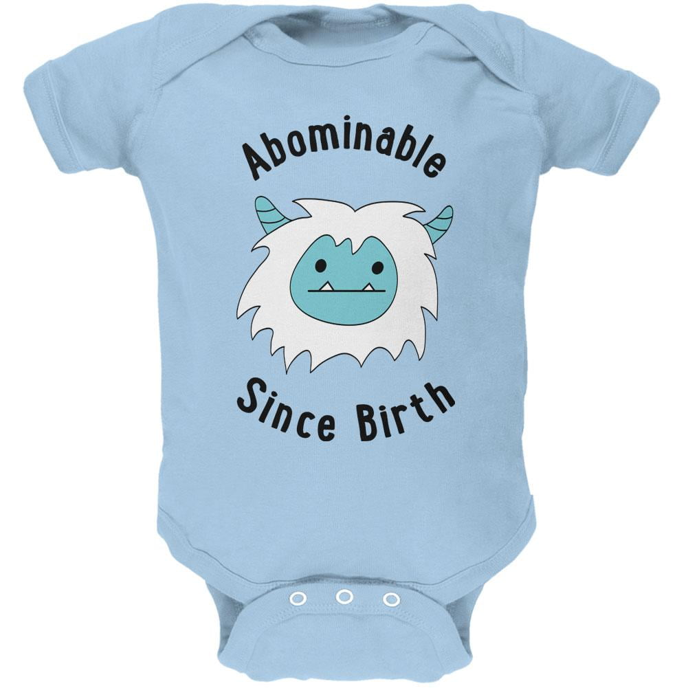 Christmas Abominable Since Birth Yeti Light Blue Soft Baby One Piece ...