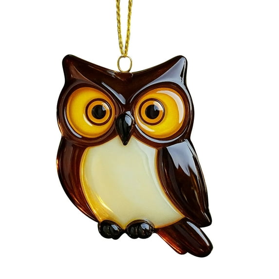 Christmas Acrylic Flat Hanging 8cm Samll Birts Tree Animals Ornaments ...