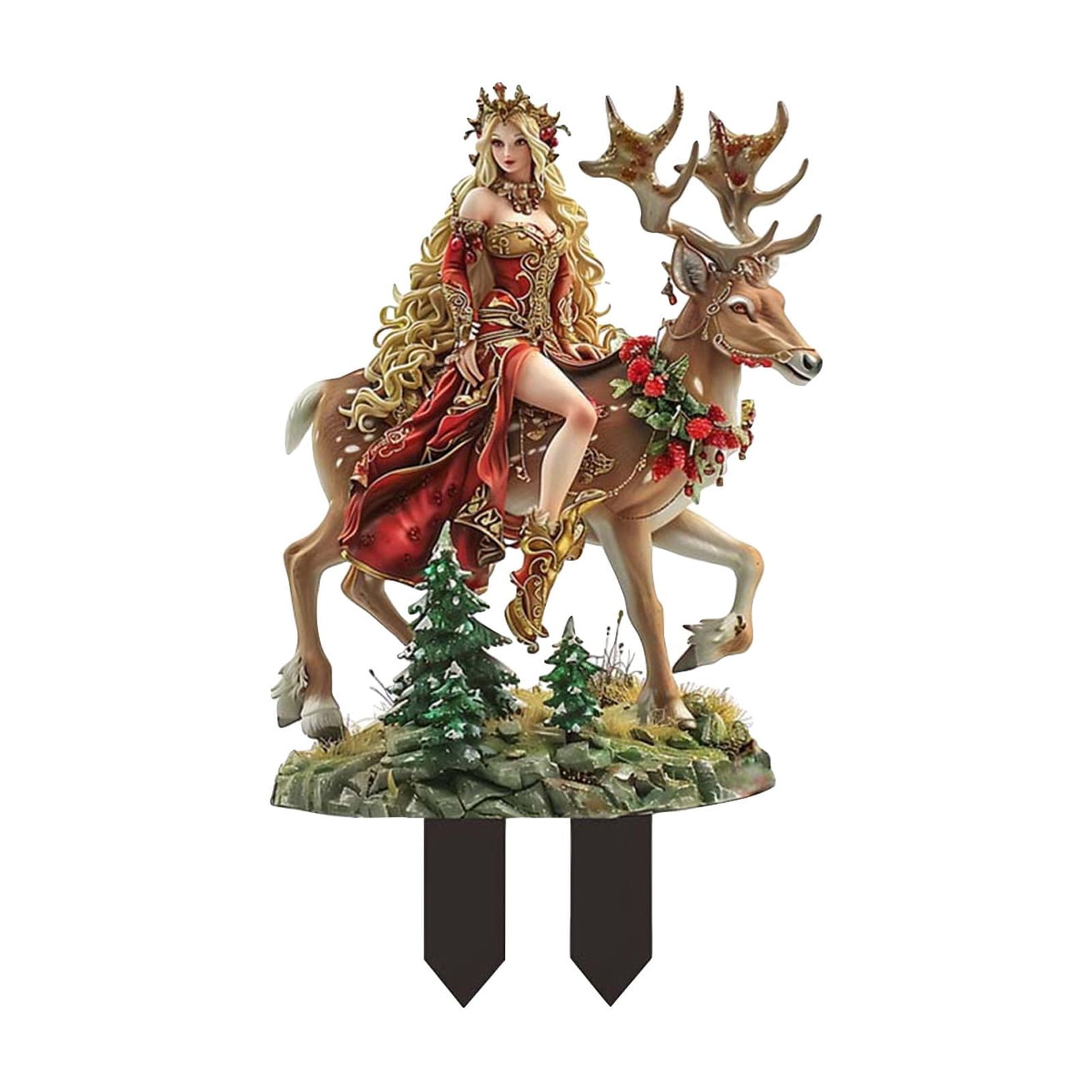 Christmas Acrylic Garden Stakes Plant Decorations For Pots, Compact Garden Ornaments Garden ...