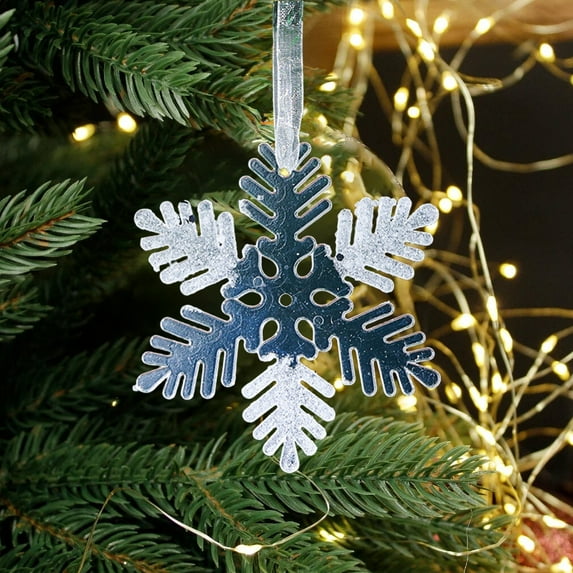 Christmas Acrylic Snowflake Hanging Decorations Christmas Tree ...