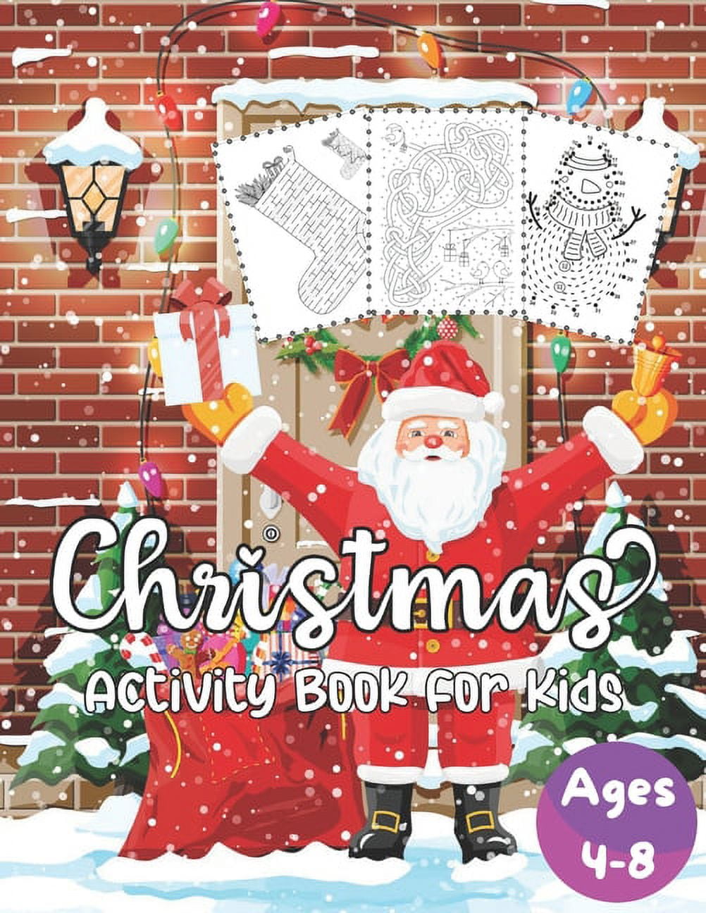 Christmas Activity Book For Kids Ages 4-8 : A Creative Holiday Coloring ...
