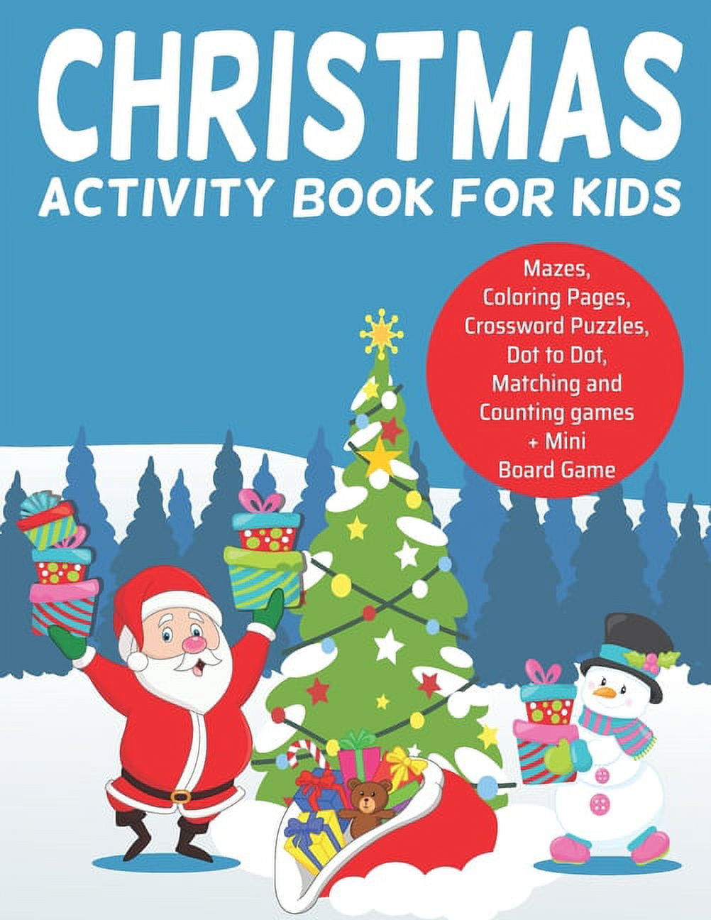 Christmas Activity Book for Kids: : Ages 5-8, Coloring Pages, Dot to ...
