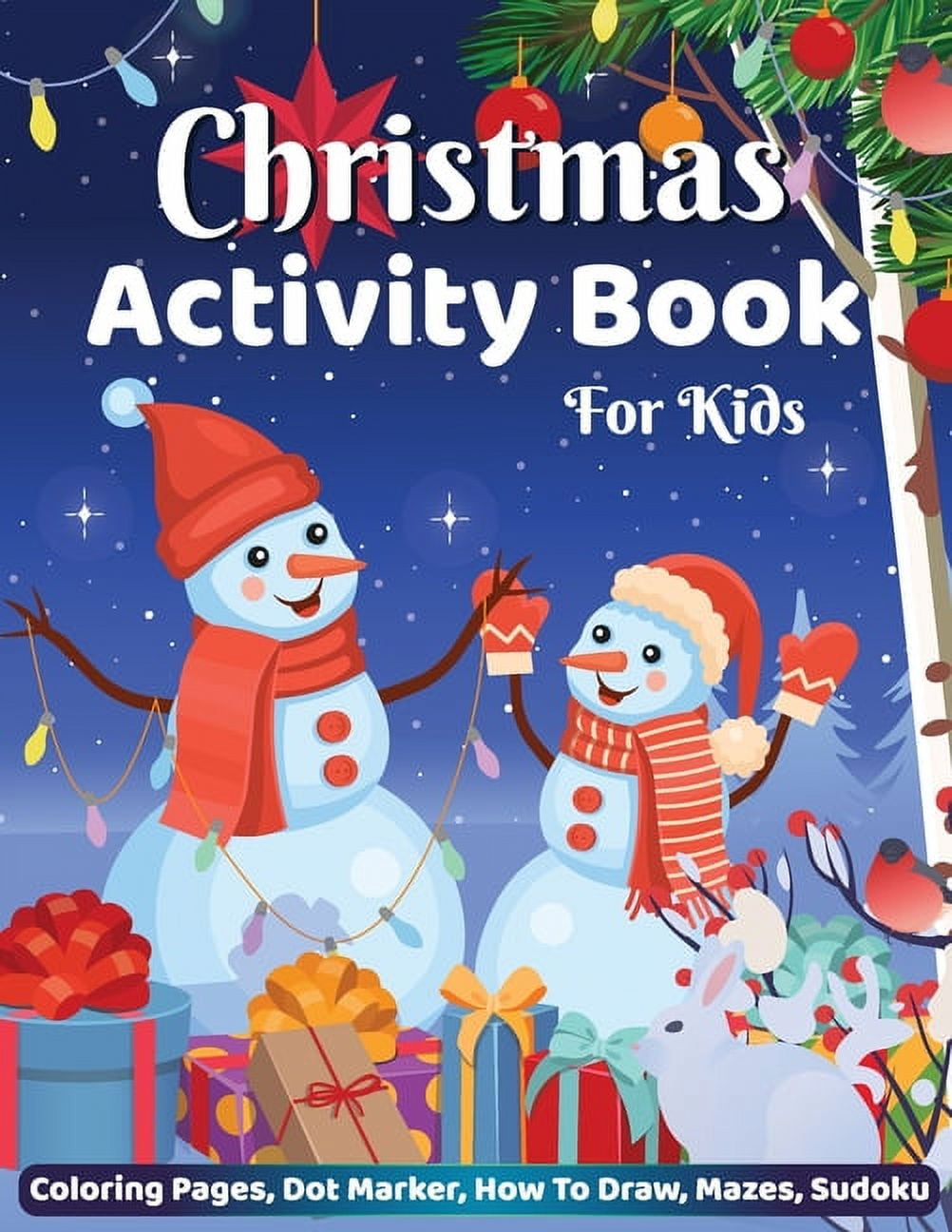 Christmas Activity Book for Kids Coloring Pages Dot Marker Hot to Draw ...