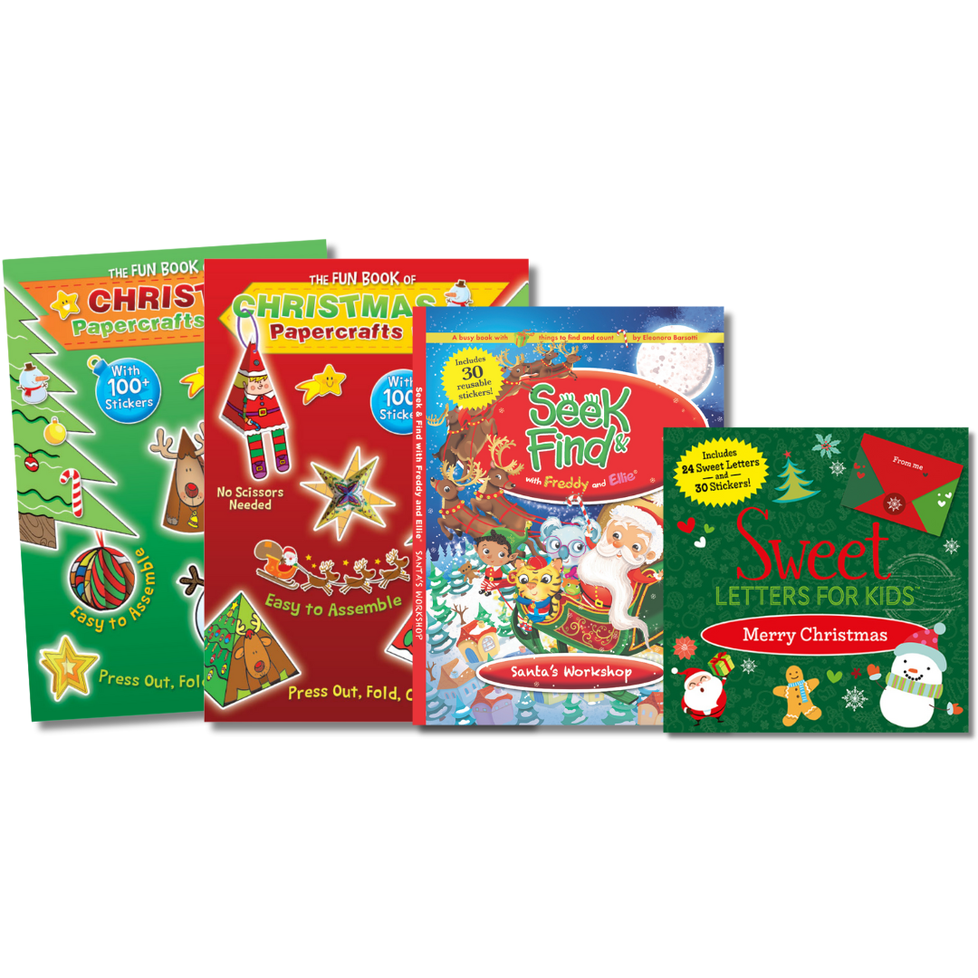 Christmas Activity Book Set: Santa's Workshop, Sweet Letters For Kids ...