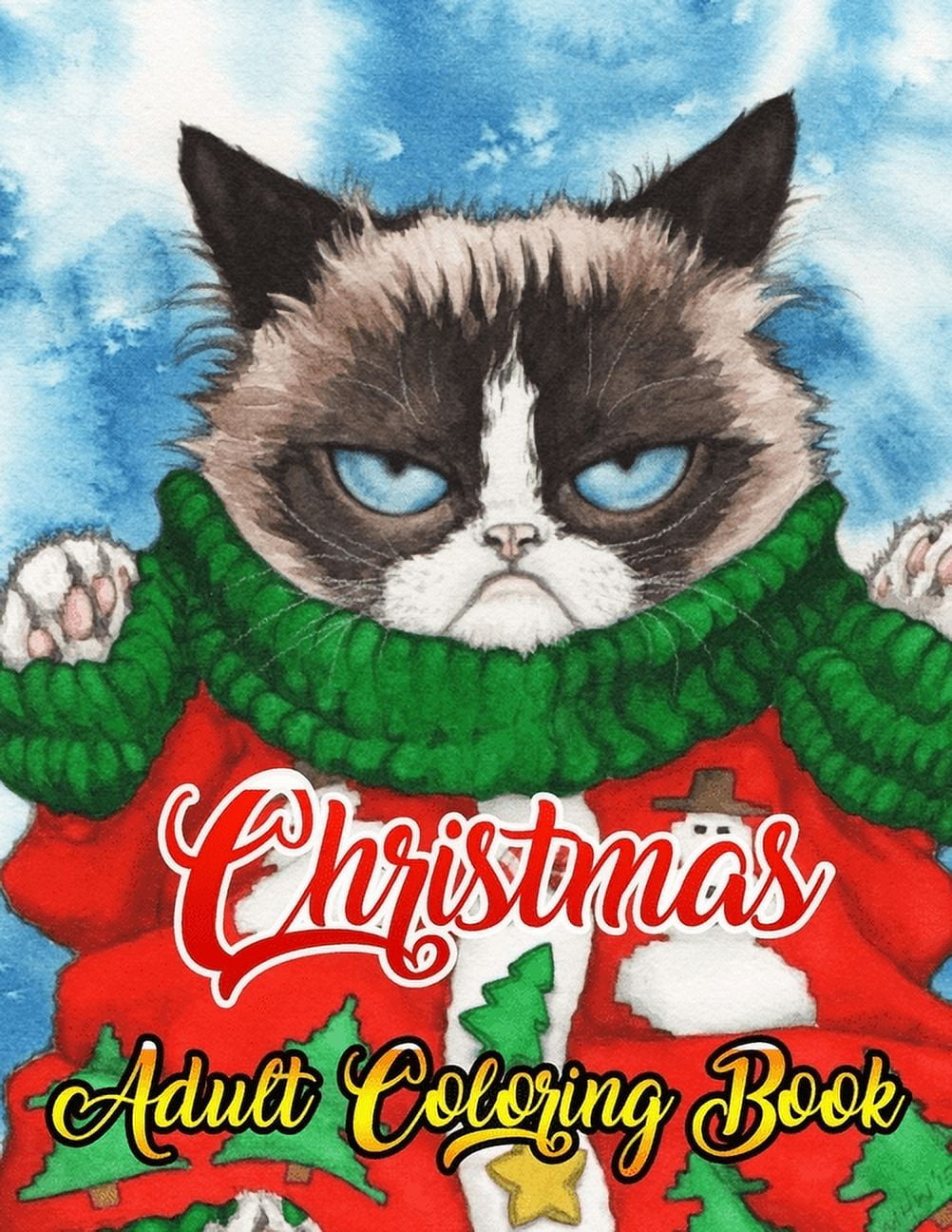 Christmas Adult Coloring Book : A Coloring Book for Adults Stress ...