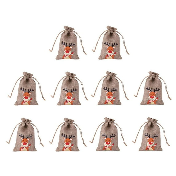 Christmas Advent Bags Gift Bundle Pocket Drawstring Candy Gifts ...