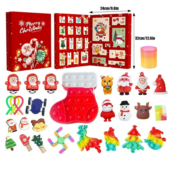 Christmas Advent Calendar 2025-24 Days of Surprises Fidget Toys Bulk ...