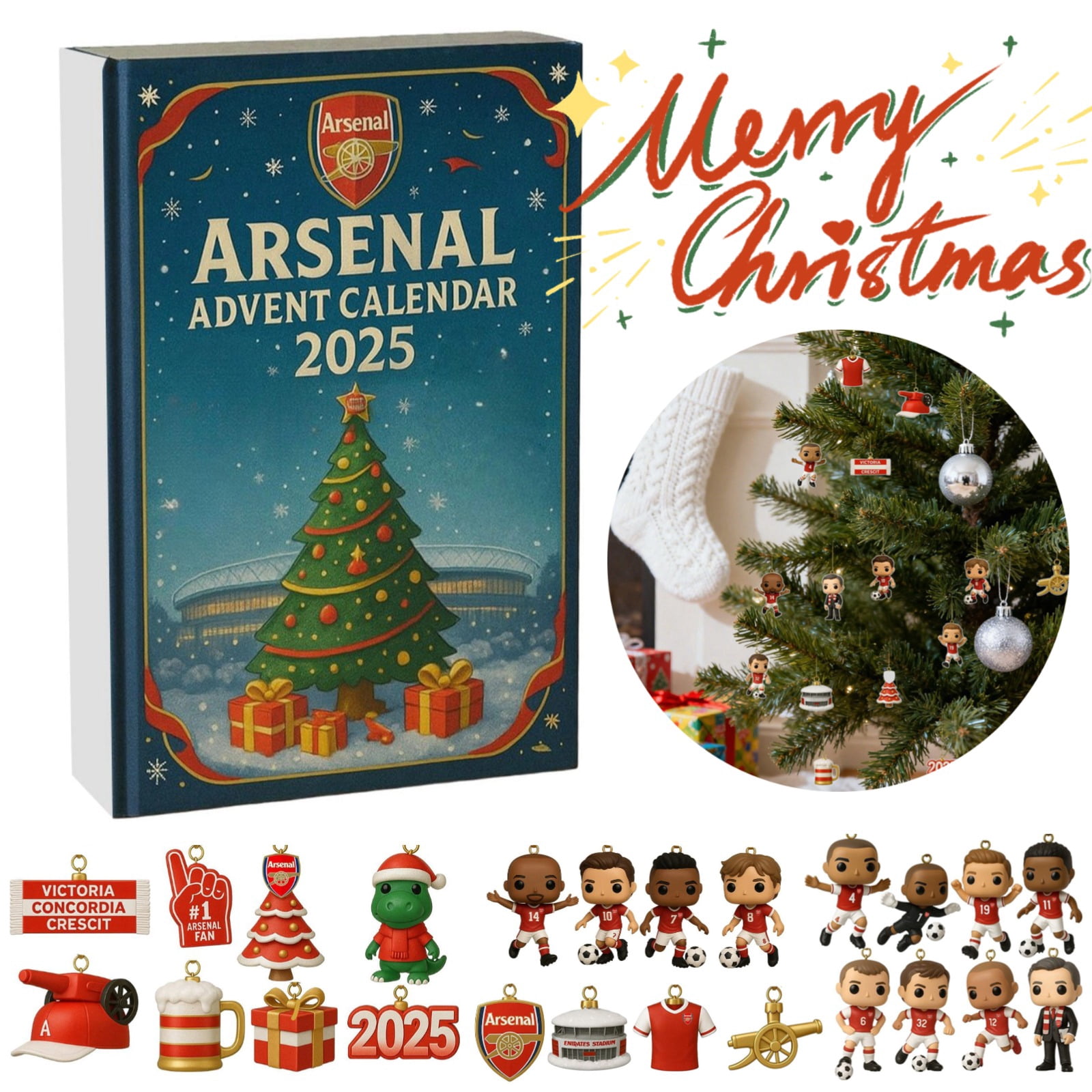 Christmas Advent Calendar, 2025 Arsenal Football Advent Calendar - 24 ...