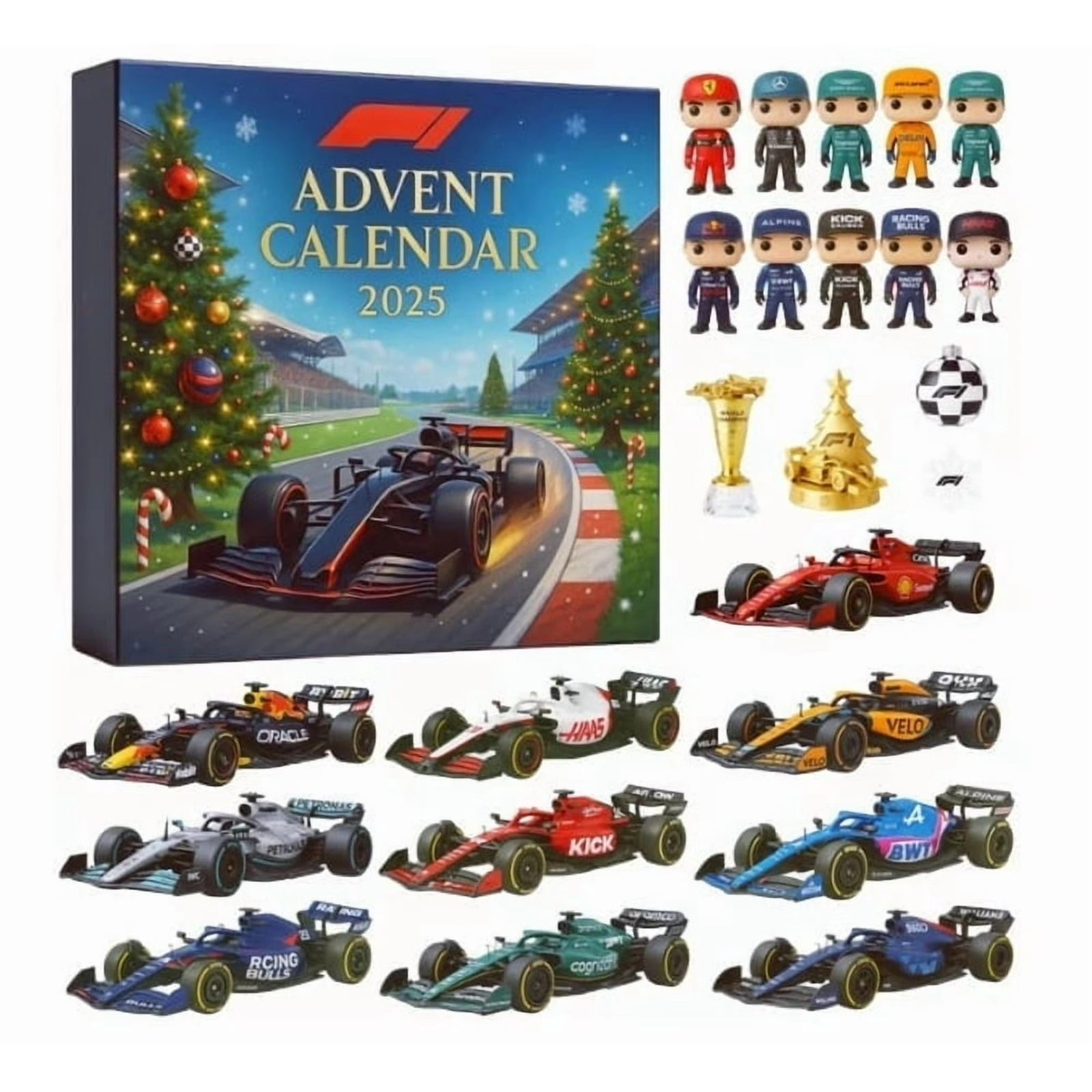 Christmas Advent Calendar, 2025 Christmas Racing Advent Calendar - 24 ...