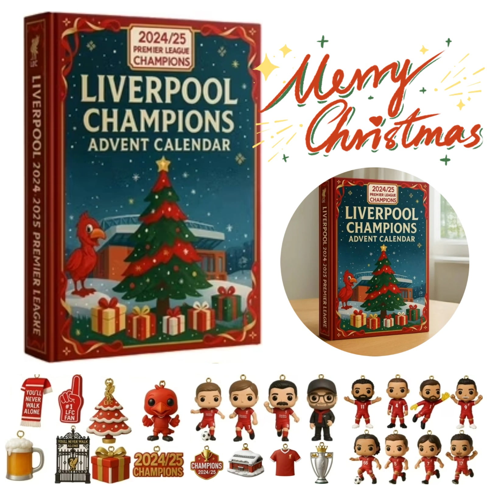 Christmas Advent Calendar, 2025 Liverpool Red Football Fan Advent ...