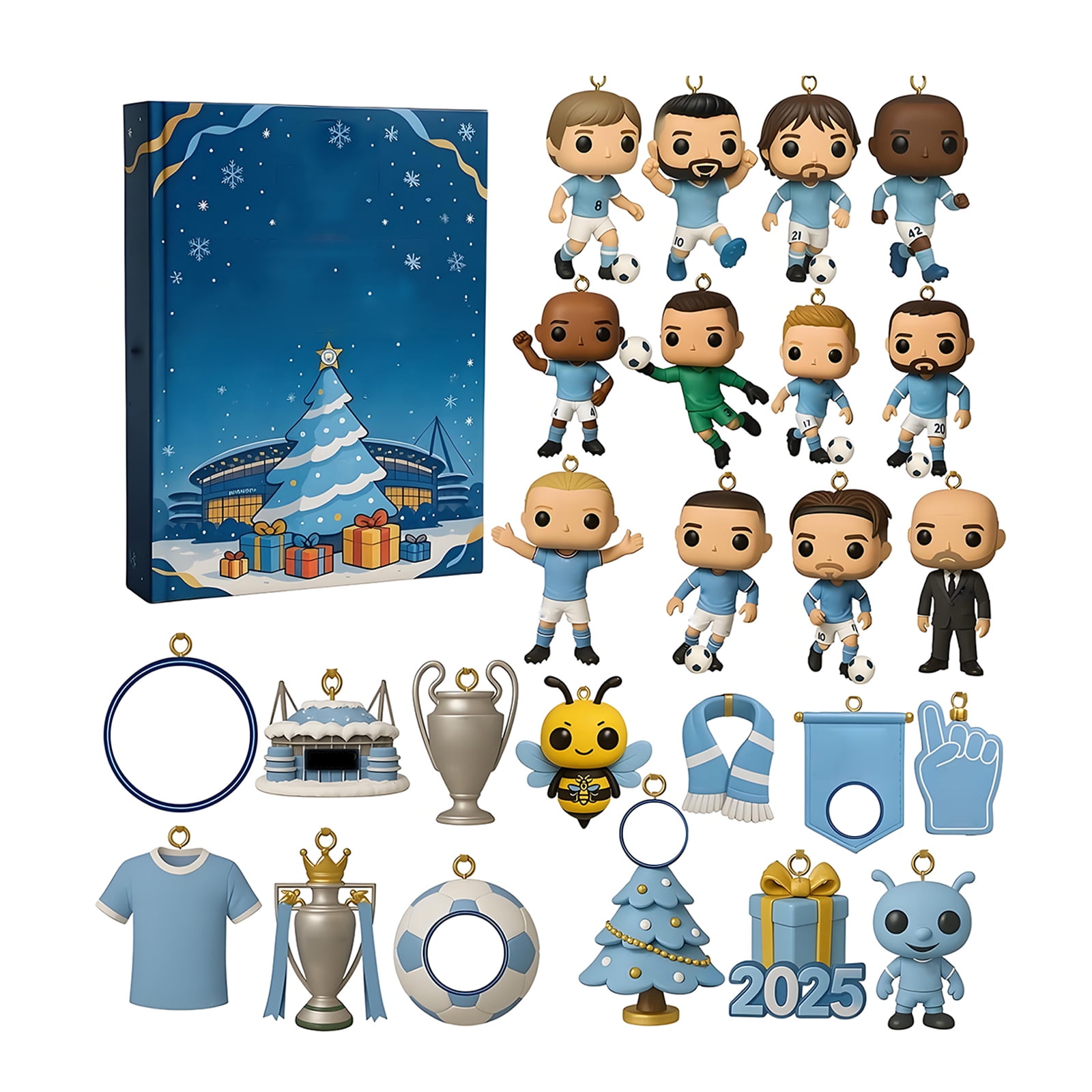 Christmas Advent Calendar, 2025 Manchester Sky Blue Football Fan Advent ...