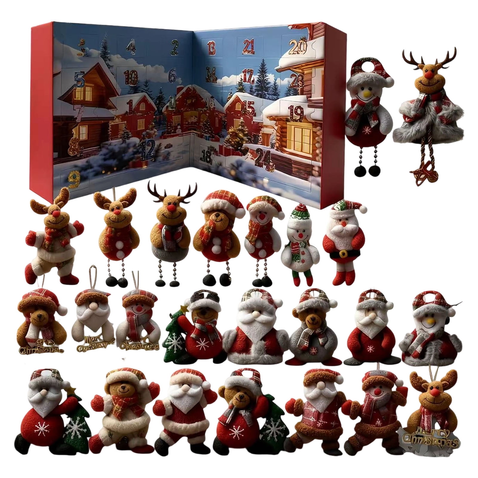 Christmas Advent Calendar 2025 – Merry Christmas Teddy Bear Plush, 24 ...