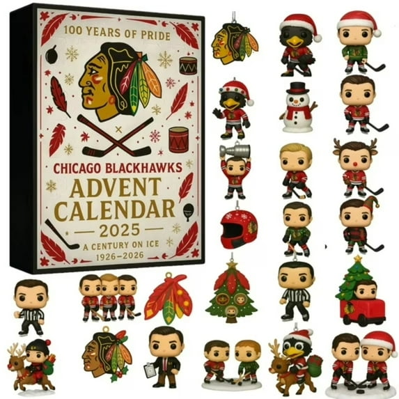 Christmas Advent Calendar, 2025 Red, Black & White Hockey Team Advent ...