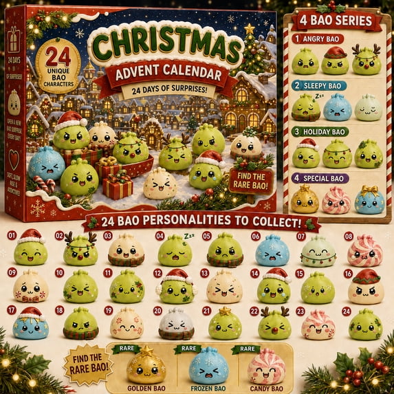 Christmas Advent Calendar 2026,Mystery Blind Box 24 Days Squishy Toys ...