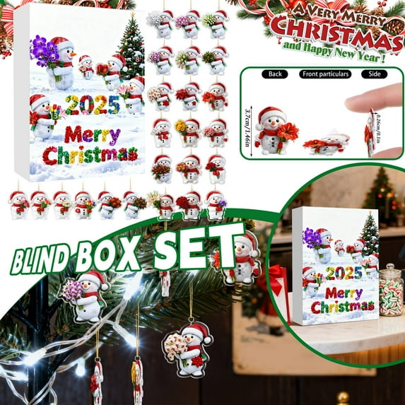 Christmas Advent Calendar, 24 Day Advent Calendar, Includes Snowmen and ...