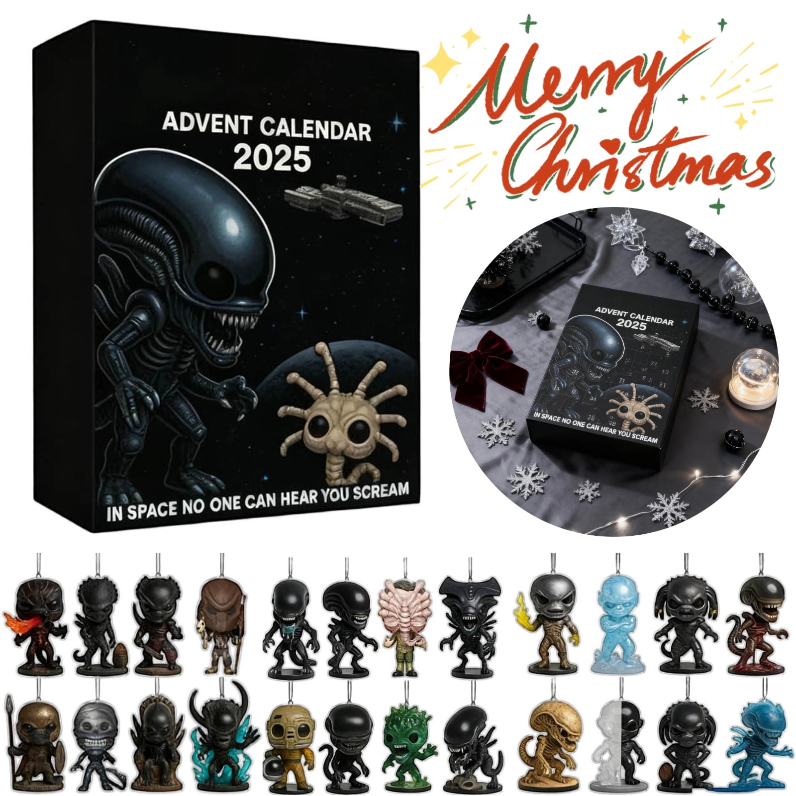 Christmas Advent Calendar, Alien 2025 Advent Calendar – 24 2D Flat ...