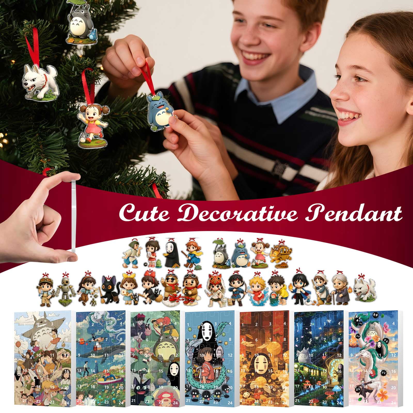 Christmas Advent Calendar Animated Character Blind Box, Christmas ...