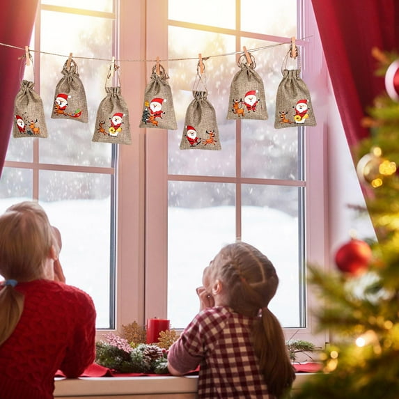 Christmas Advent Calendar Bags | Countdown Calendar | Candy Bags for ...