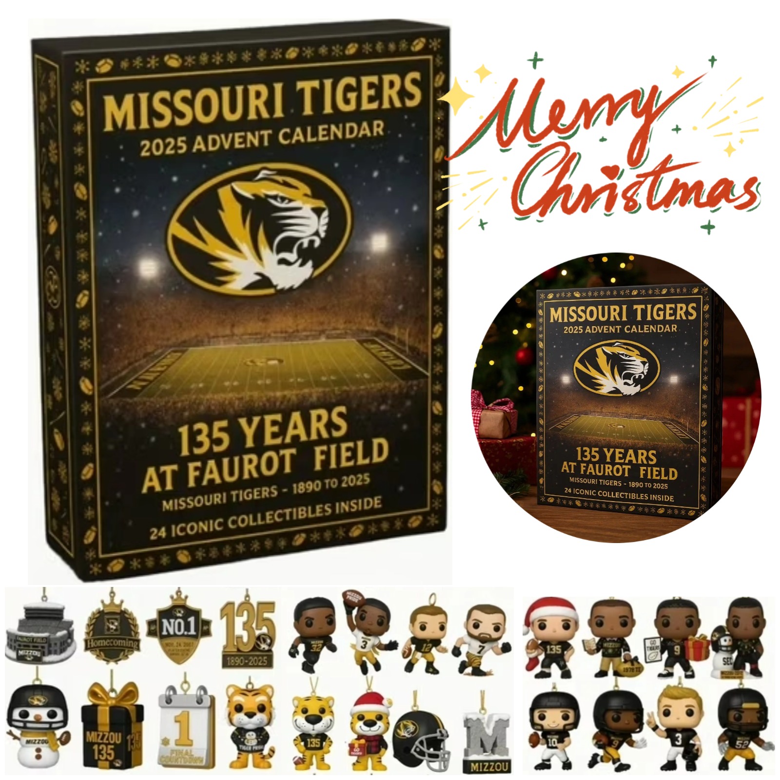 Christmas Advent Calendar, Black & Gold Football Advent Calendar 2025 ...