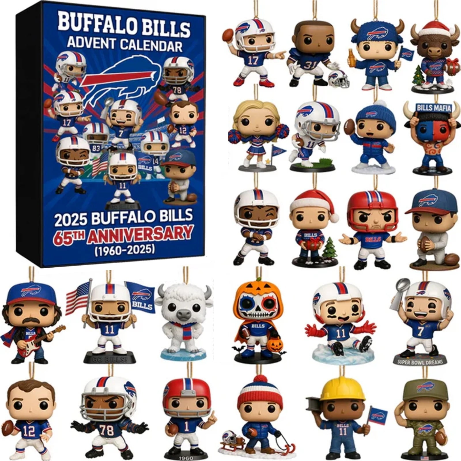 Christmas Advent Calendar, Buffalo Daily Advent Calendar - 2D Acrylic ...