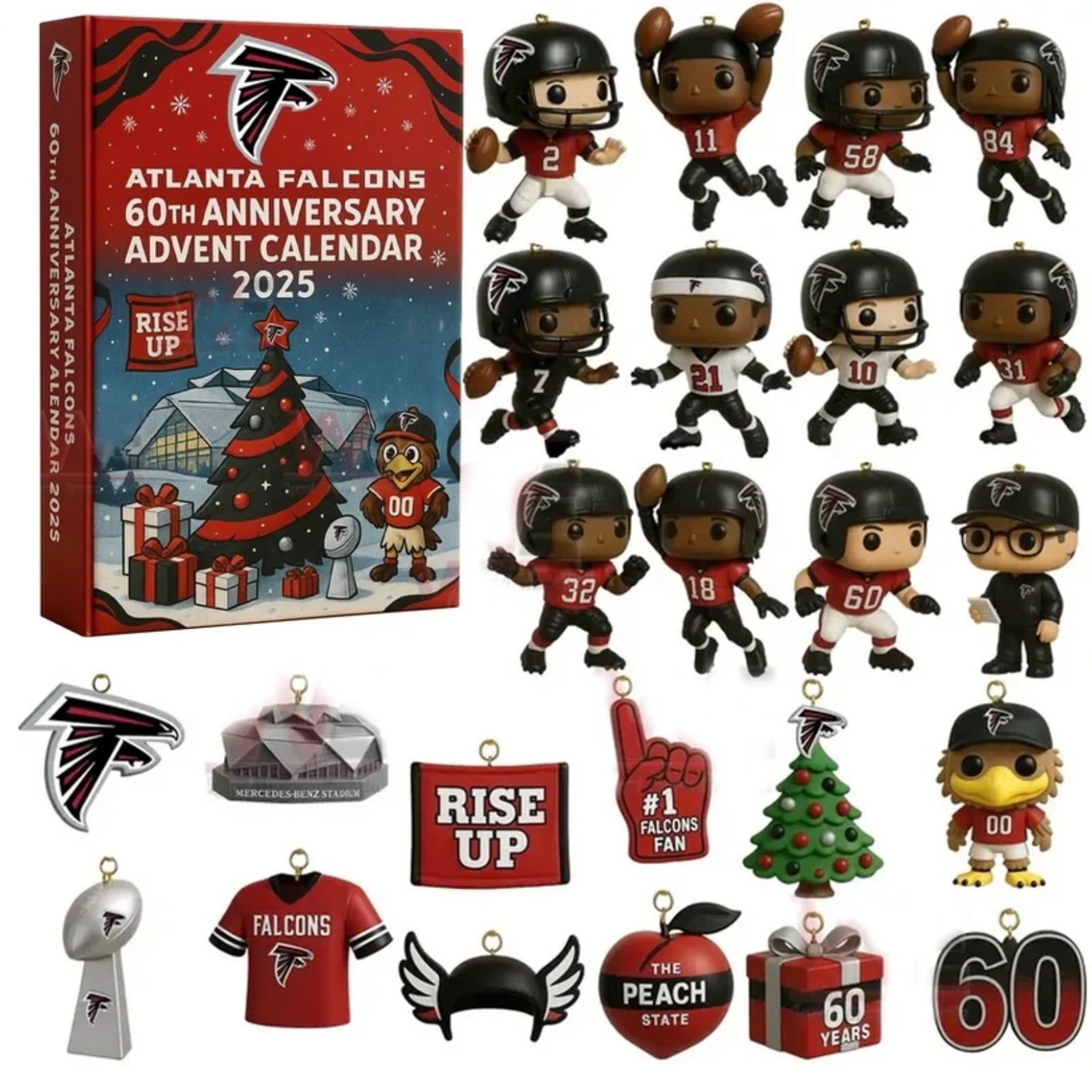 Christmas Advent Calendar, Falcons Daily Advent Calendar - 2D Acrylic ...