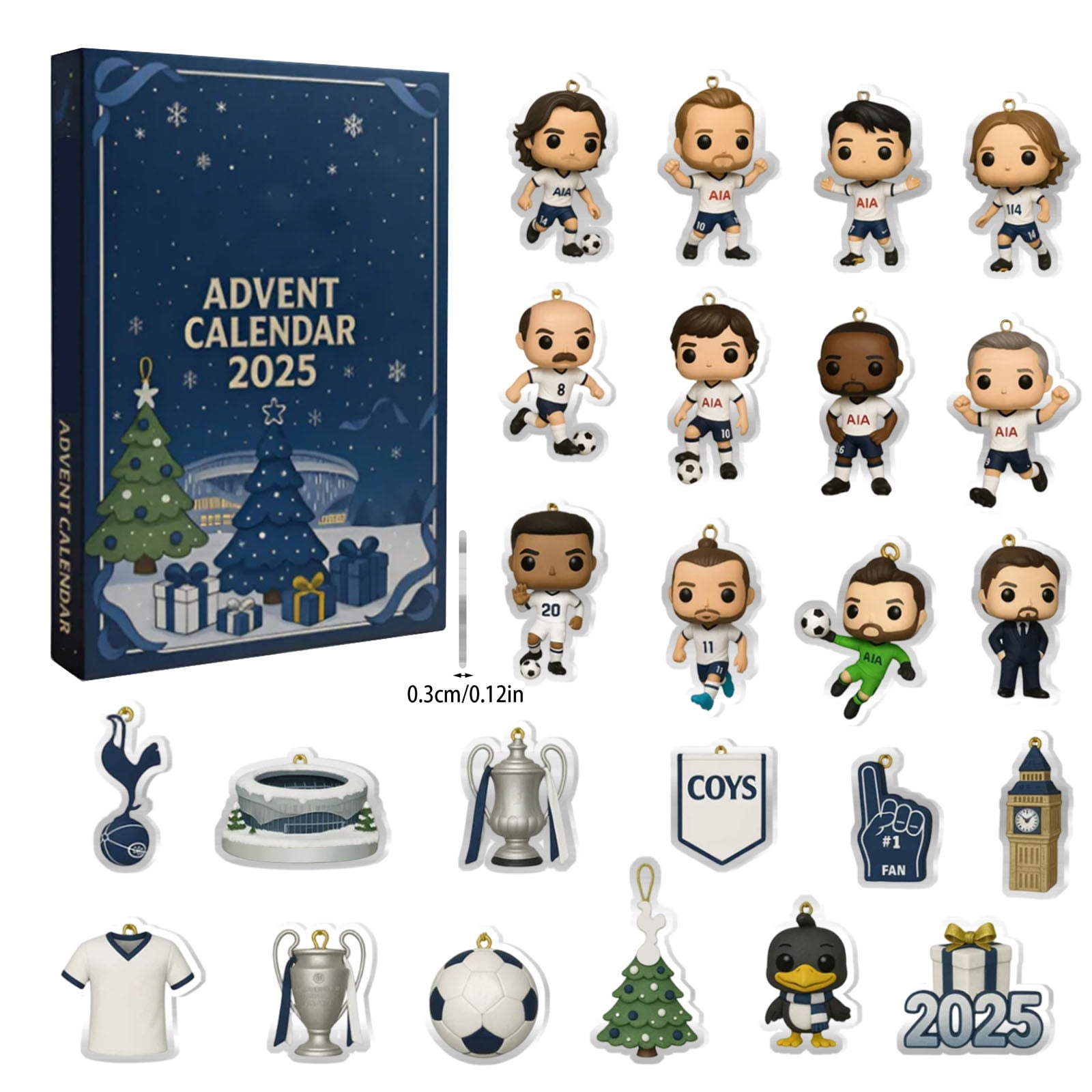 Christmas Advent Calendar, London White Football Fan Advent Calendar ...