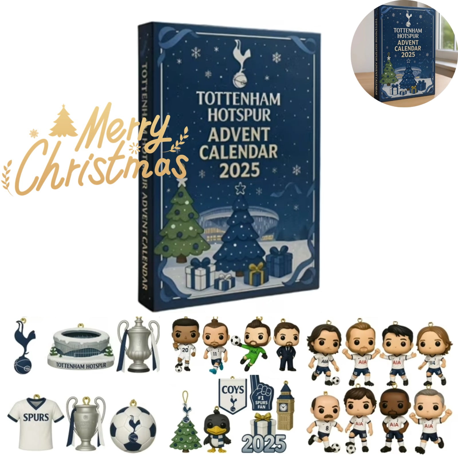 Christmas Advent Calendar, London White Football Fan Advent Calendar ...