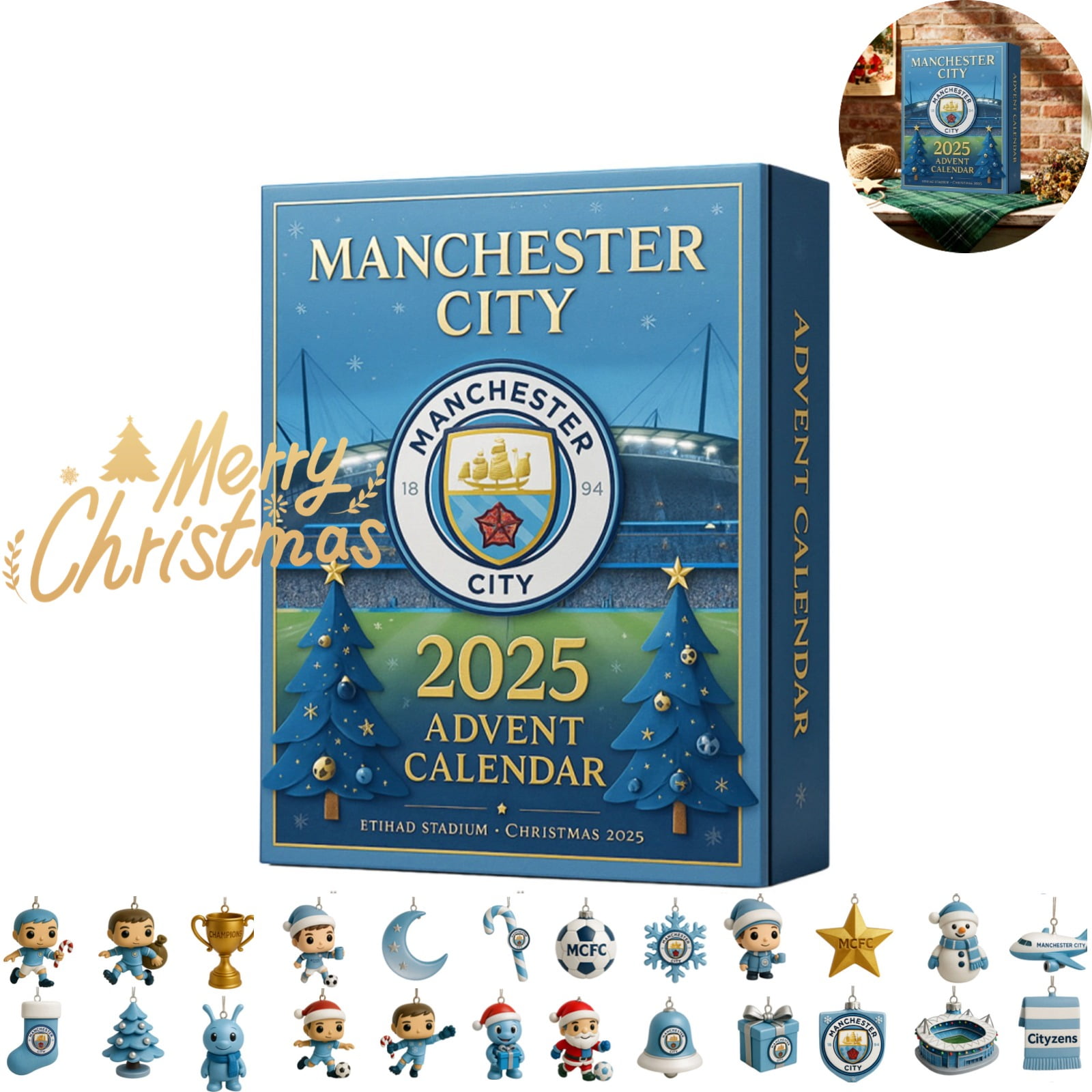 Christmas Advent Calendar, Manchester Blue 131st Football Advent ...