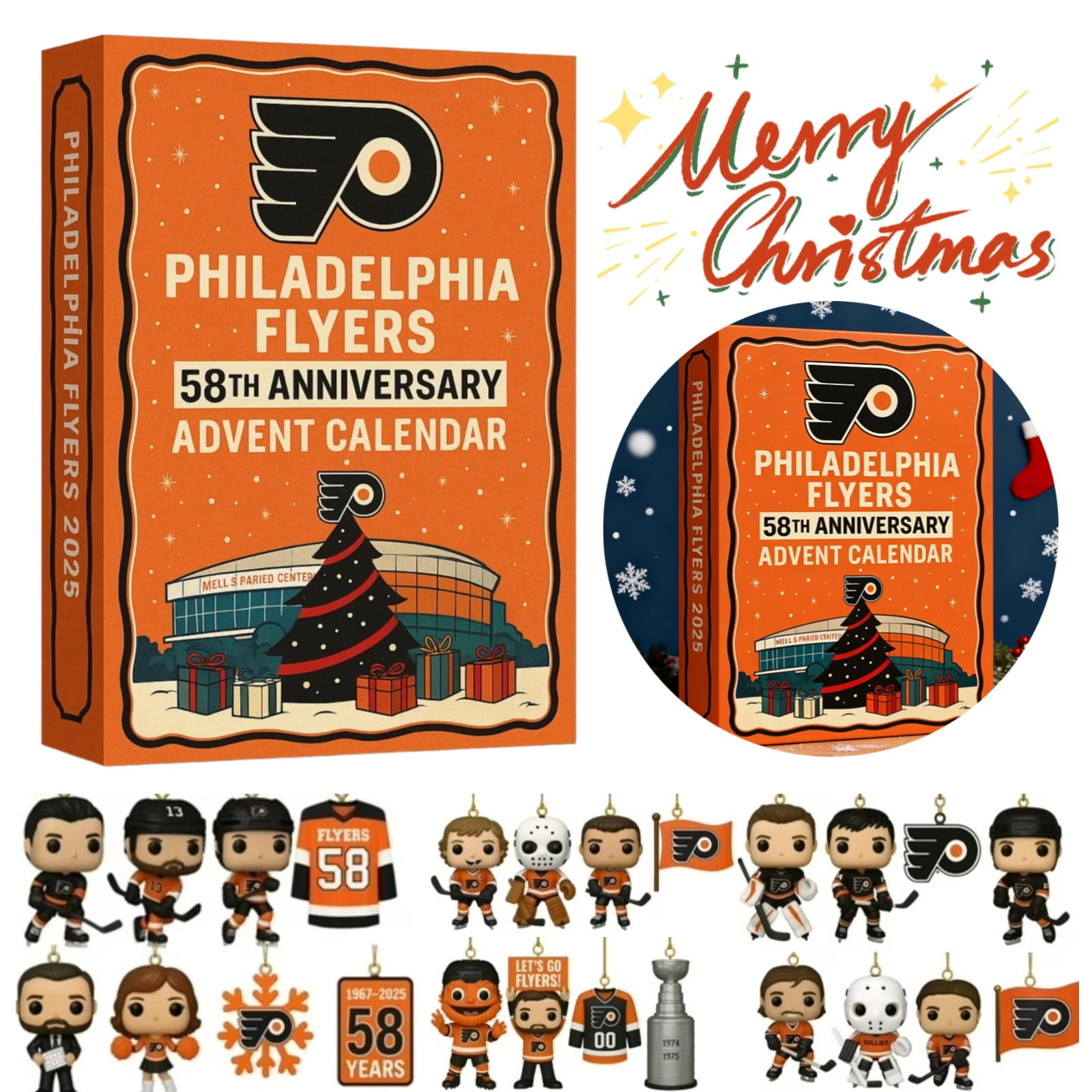 Christmas Advent Calendar, Orange & Black Hockey Team Advent Calendar ...