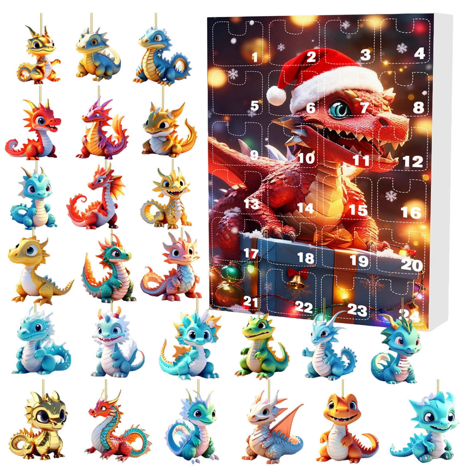 Christmas Advent Calendar Set Featuring 24 Unique Surprise And Detailed ...