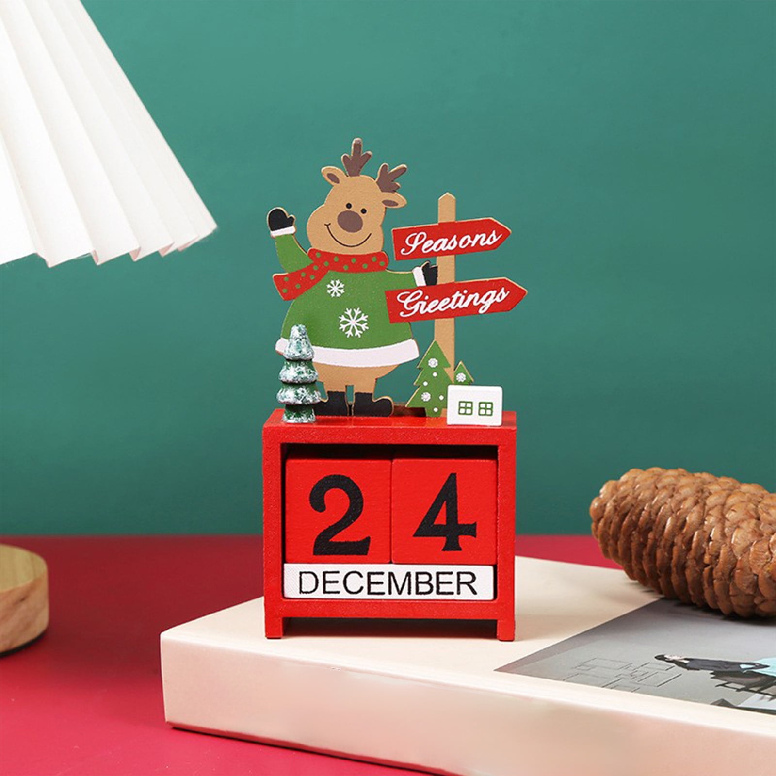 Christmas Advent Countdown Calendar,Wooden Number Date Calendar,Wooden ...