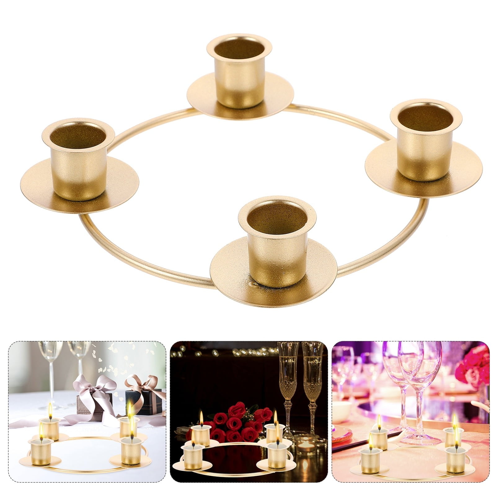 Christmas Advent Wreath Ring Advent Ring Candle Holder Gold Candle ...
