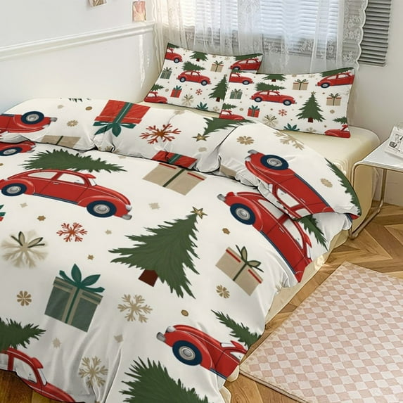 Christmas Adventure Duvet Cover Set King Size – Same Pattern on Both ...