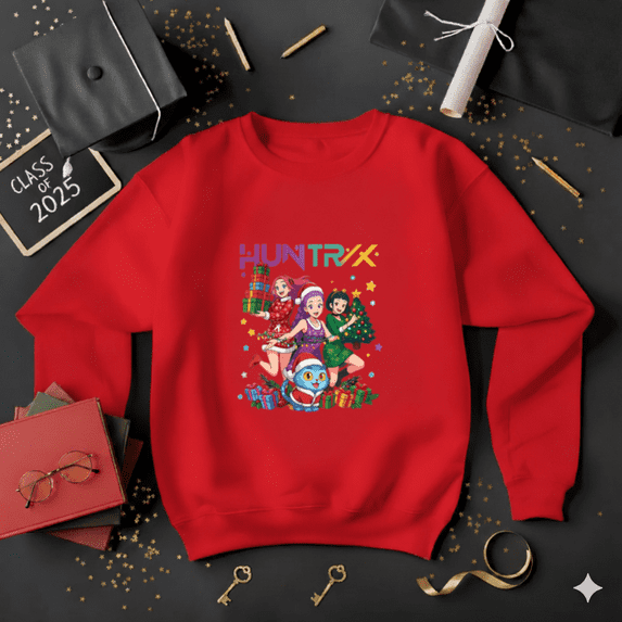 Christmas Adventure Hero Festive Celebration Holiday Graphic Sweatshirt ...