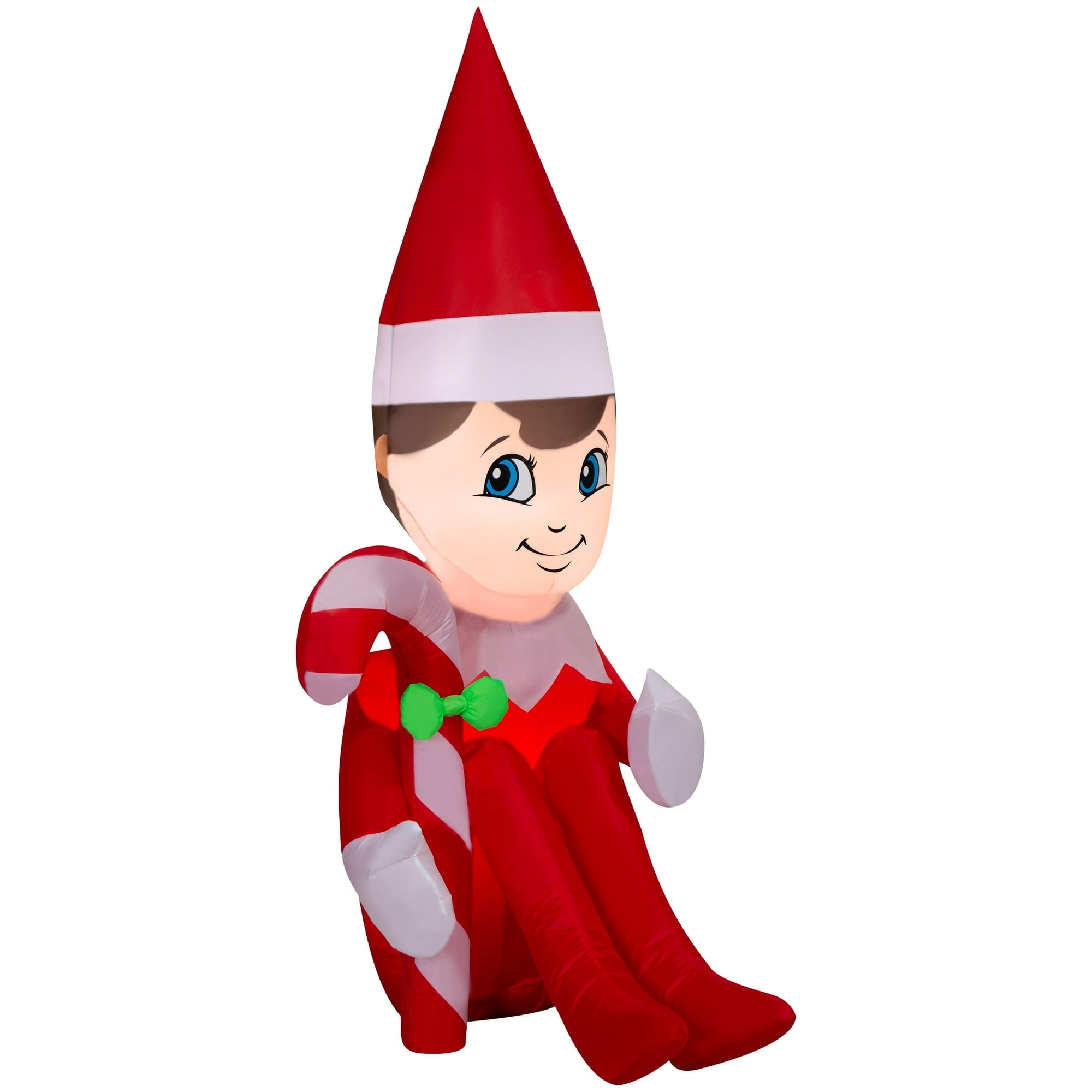 Christmas Air Blown Inflatable Elf on Shelf with Candy Cane , 54 inch ...