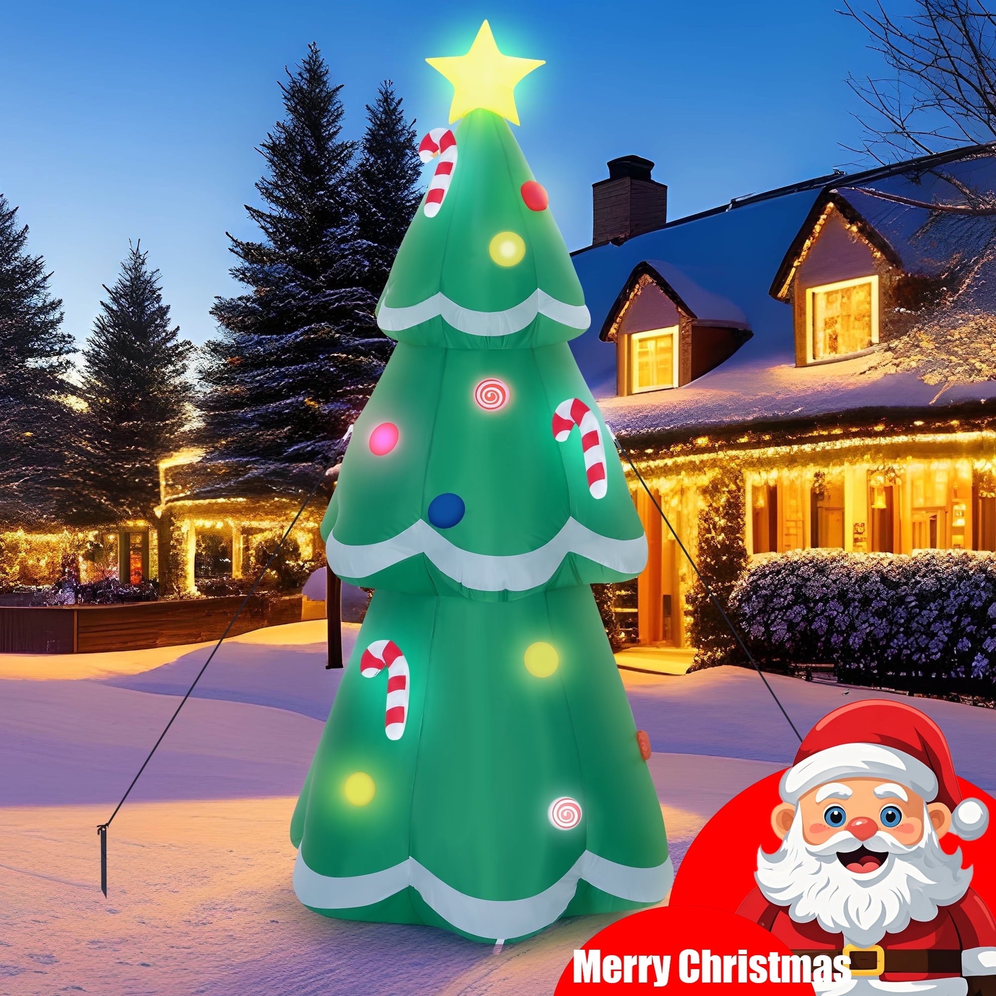 Christmas Airblown Inflatable Tree, with Multi-Colored Gift Boxes and ...